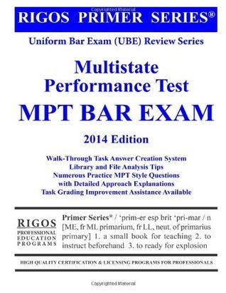 Rigos Uniform Bar Exam (UBE) Review Series: Multistate Performance Test ...