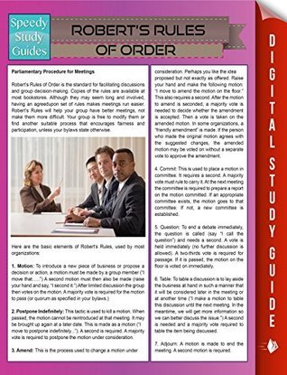 Robert's Rules of Order (Speedy Study Guides) by Henry Martyn Robert ...