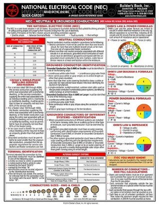 National Electrical Code 2014 NEC--Laminated Quick-Card by Builder's ...