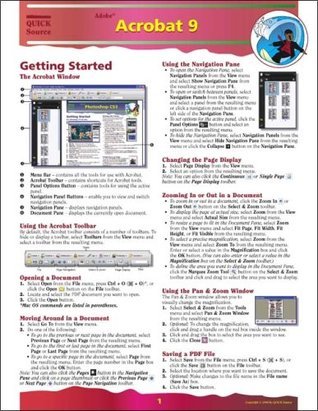 Adobe Acrobat 9 Quick Source Reference Guide by Quick Source | Goodreads