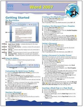 Microsoft Word 2007 Quick Source Reference Guide by Quick Source | Goodreads