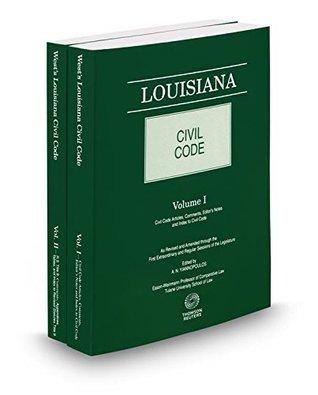 Louisiana Civil Code (2 Volume Set) by A.N. Yiannopoulos | Goodreads