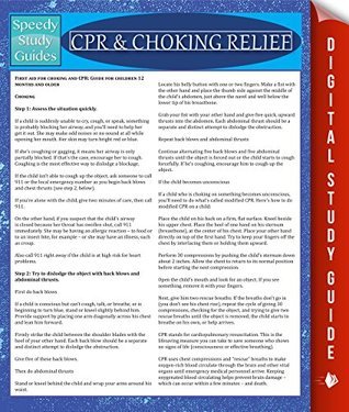 CPR & Choking Relief: Speedy Study Guides by Speedy Publishing | Goodreads