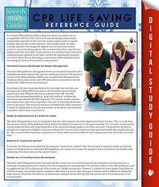CPR Lifesaving Reference Guide by Speedy Publishing | Goodreads