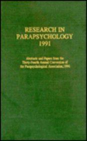 Research in Parapsychology 1991 by Emily Williams Cook | Goodreads