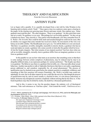 Theology and Falsification by Antony Flew | Goodreads