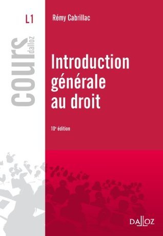Introduction générale au droit (Cours) by Rémy Cabrillac | Goodreads