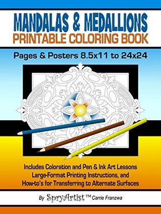 Mandalas & Medallions Printable Coloring Book Pages & Posters 8.5x11 to ...