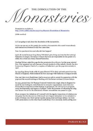 The dissolution of the monasteries (Unischriften Heidelberg 5) by ...