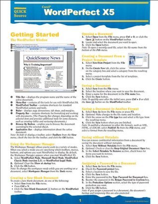 WordPerfect X5 Quick Source Guide by Quick Source | Goodreads