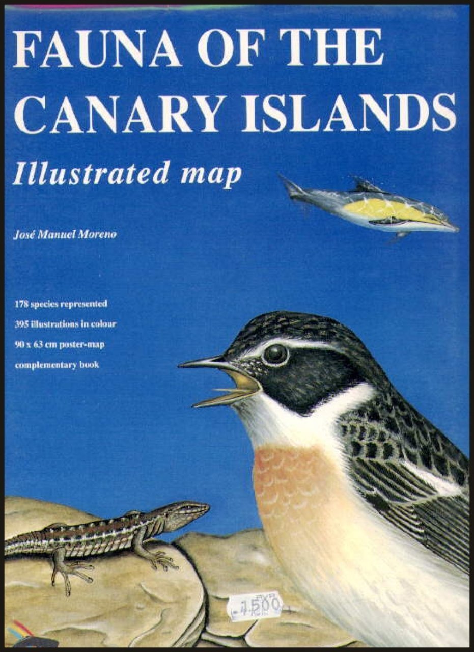 Fauna of the Canary Islands Illustrated Map by José Manuel Moreno ...