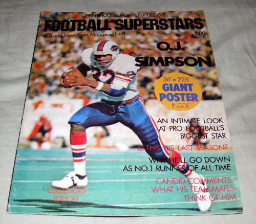 VINTAGE PENTHOUSE OJ SIMPSON FOOTBALL SUPERSTARS GIANT POSTER ISSUE #1 ...