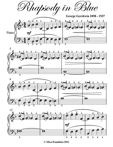 Rhapsody in Blue George Gershwin Easiest Piano Sheet Music by George ...