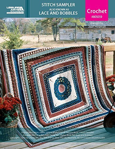 Stitch Sampler Afghan Pattern: Bobbles and Lace Pattern by Leisure Arts ...