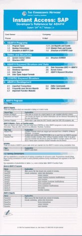 Instant Access: SAP Developer's Reference for ABAP/4 by The Consultants ...