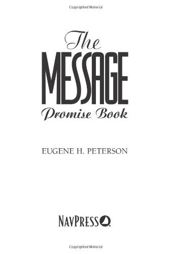 The Message Promise Book by Eugene H. Peterson | Goodreads