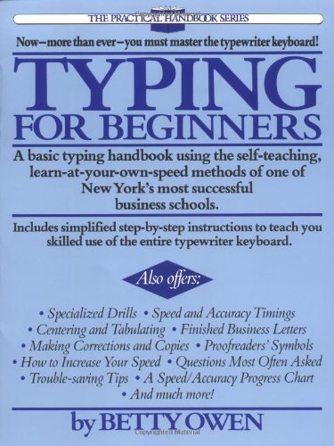 Typing for Beginners: A Basic Typing Handbook Using the Self-Teaching ...