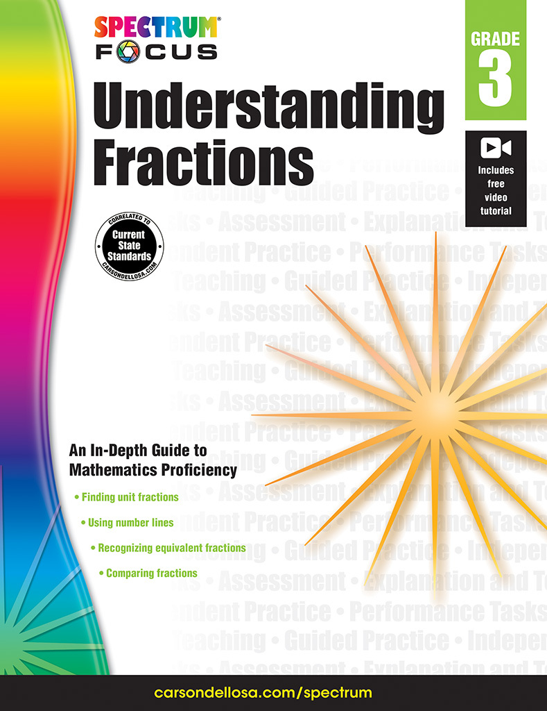 Spectrum Grade 3 Understanding Fractions Workbook—3rd Grade State ...