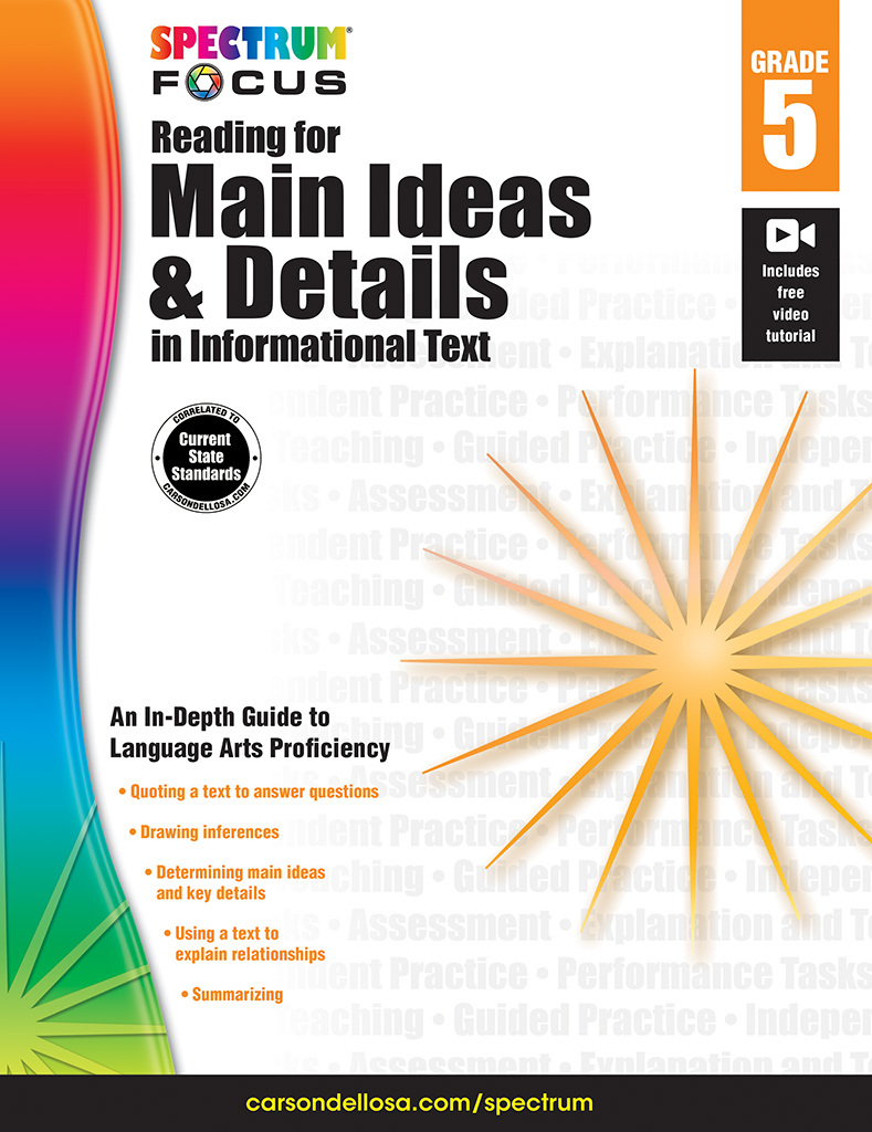 Spectrum - Reading for Main Ideas and Details in Informational Text ...