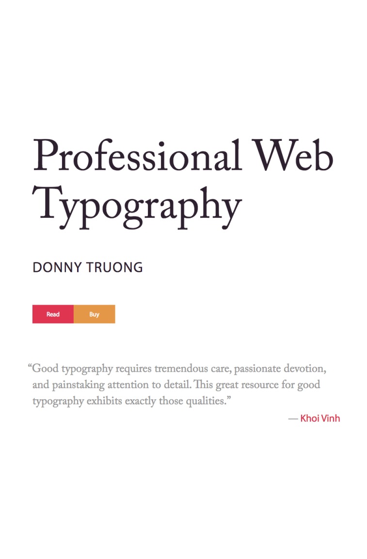Professional Web Typography by Donny Truong | Goodreads