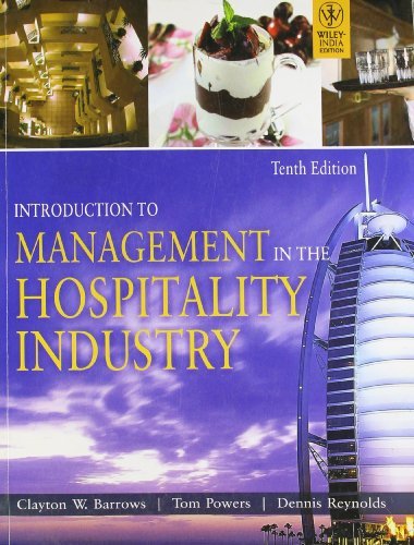 Introduction to Management in the Hospitality Industry 10th Edition by ...