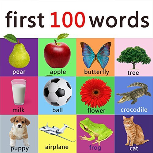 First 100 words - learning book for kids, toddlers and young children ...