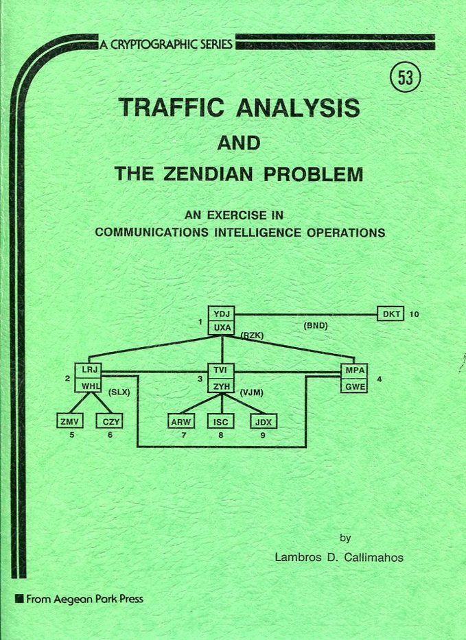 Traffic Analysis and the Zendian Problem by Lambros D. Callimahos ...