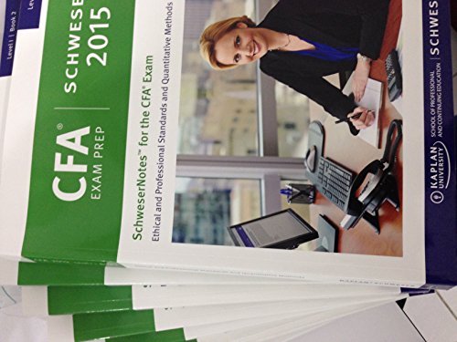 Kaplan Schweser 2015 CFA Level 1 Notes Package + Quicksheet + 6 Full ...