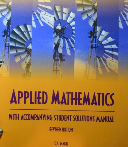 Applied Mathmatics Revised Edition by D.S. Malik | Goodreads