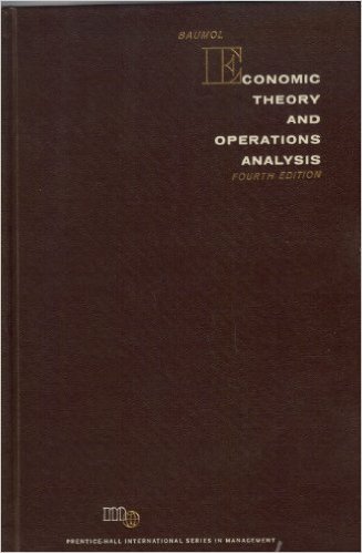 Economic Theory and Operations Analysis by William J. Baumol | Goodreads