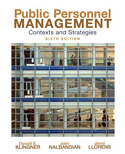 Public Personnel Management by Donald E. Klingner | Goodreads