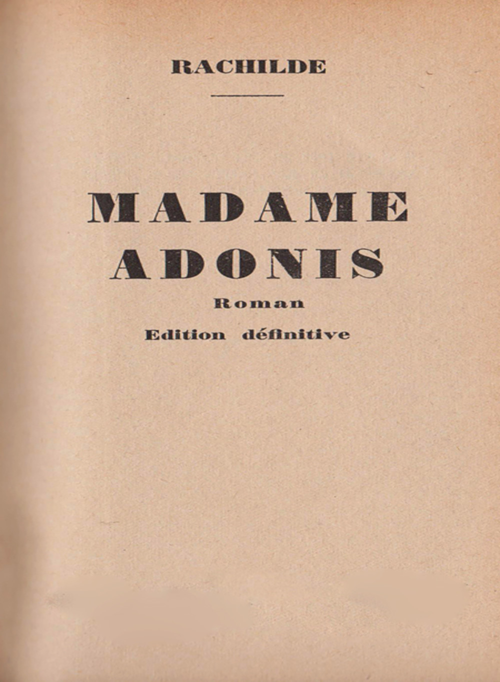 Madame Adonis by Rachilde | Goodreads