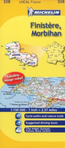 Michelin France Finistre, Morbihan Map 308 by Michelin | Goodreads