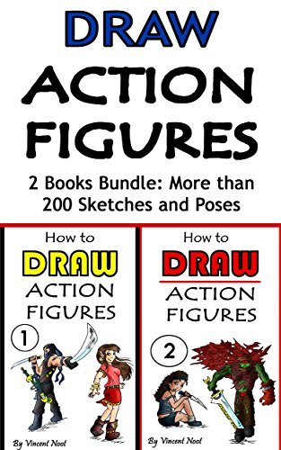 Draw Action Figures: Action Figure Drawing 2 Book Bundle: More than 200 ...
