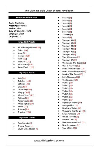 The Ultimate Bible Cheat Sheets: Revelation by Dante Fortson | Goodreads