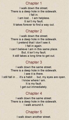 Autobiography In Five Short Chapters by Portia Nelson | Goodreads