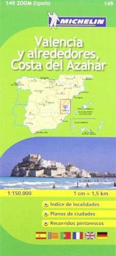 Michelin Spain Valencia y alrededores, Costa del Azahar Map 149 by ...