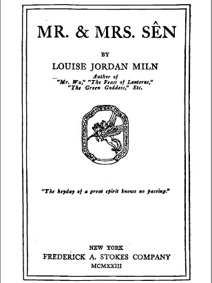Mr. & Mrs. Sen by Louise Jordan Miln | Goodreads