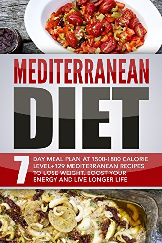 Mediterranean Diet: 7 Day Meal Plan At 1500-1800 Calorie Level+129 ...