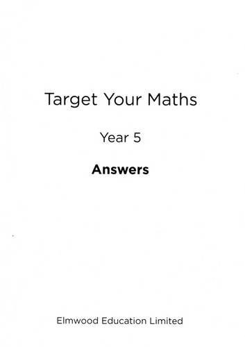 Target Your Maths Year 5 Answer Book: Year 5 by Stephen Pearce | Goodreads