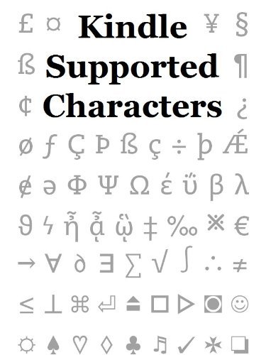 Kindle Supported Characters: All the Characters that will Display on ...