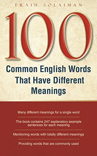 100 Common English Words That Have Different Meanings by Fraih Solaiman ...