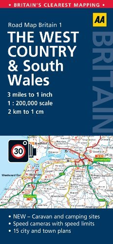 Aa Road Map Britain: The West Country & South Wales by A.A. Publishing ...