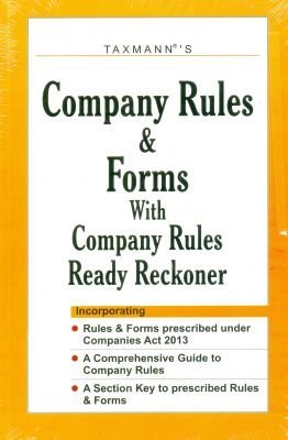 Company Rules and Forms with Company Rules Ready Reckoner by Taxmann ...