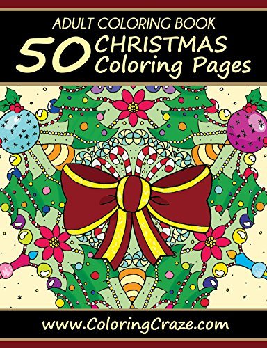 ADULT COLORING BOOK: 50 Christmas Coloring Pages, Coloring Books For ...