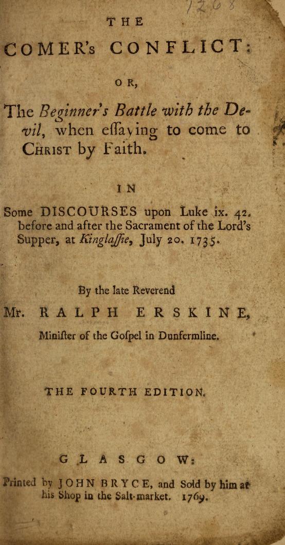 Comer's Conflict, or The Beginner's Battle With the Devil by Ralph ...