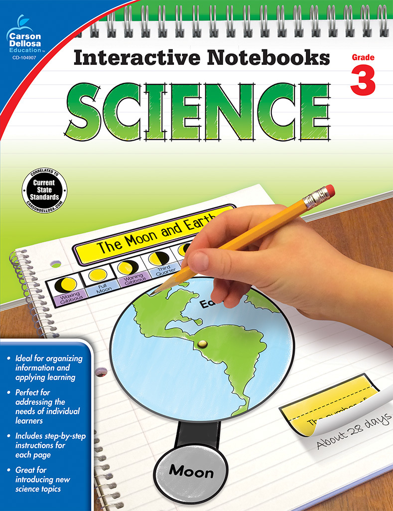 Carson Dellosa | Science Interactive Notebook | 3rd Grade, 96pgs by ...
