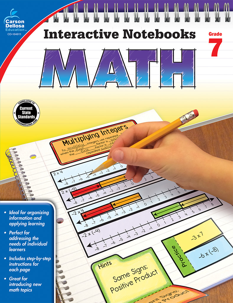 Carson Dellosa | Math Interactive Notebook | 7th Grade, 96pgs by Kathryn Kee Daughtrey | Goodreads