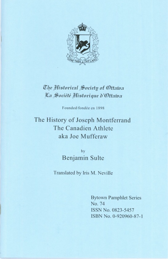 The History of Joseph Montferrand, The Canadian Athlete: aka Joe ...