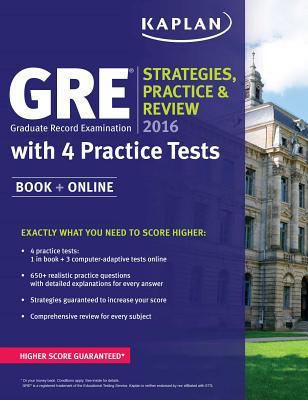 GRE 2016 Strategies, Practice, and Review with 4 Practice Tests: Book ...